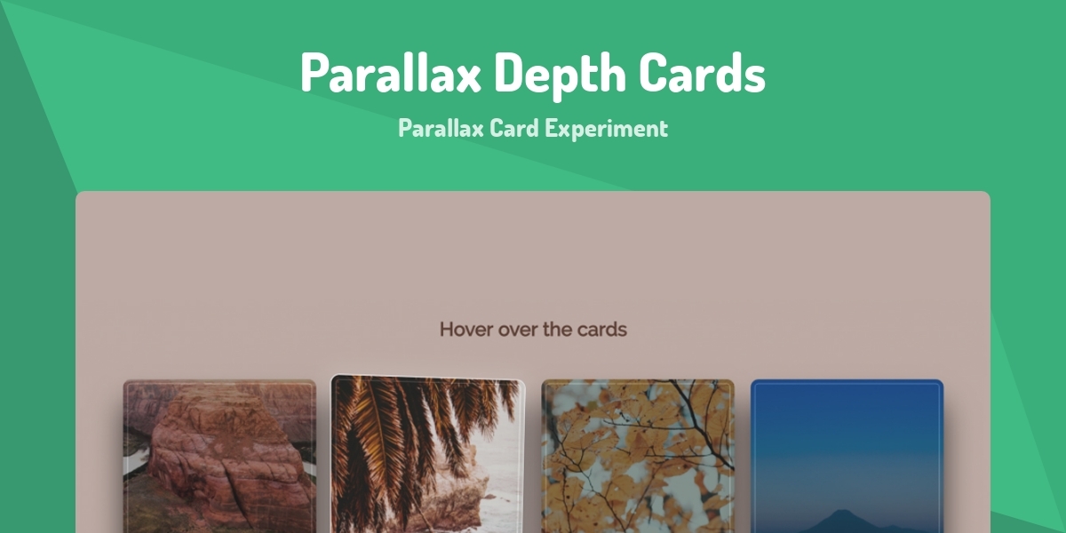 Parallax Depth Cards - Parallax Card Experiment - Made with Vue.js Parallax Depth Cards - Parallax Card Experiment - Made with Vue.js
